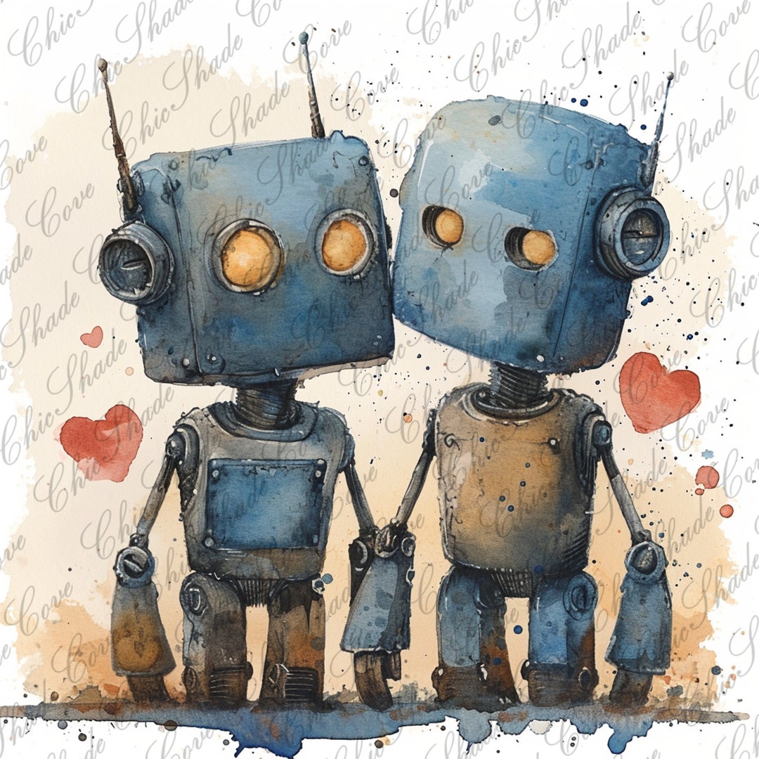 Kiss Robot Png, Love Png Robot Valentine's Day Png Bundle, Personalized ...