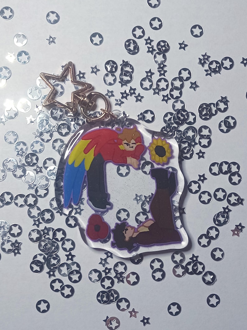 Watcher Desert Duo Grian/scar Keychain | Life Series/hermitcraft - Etsy