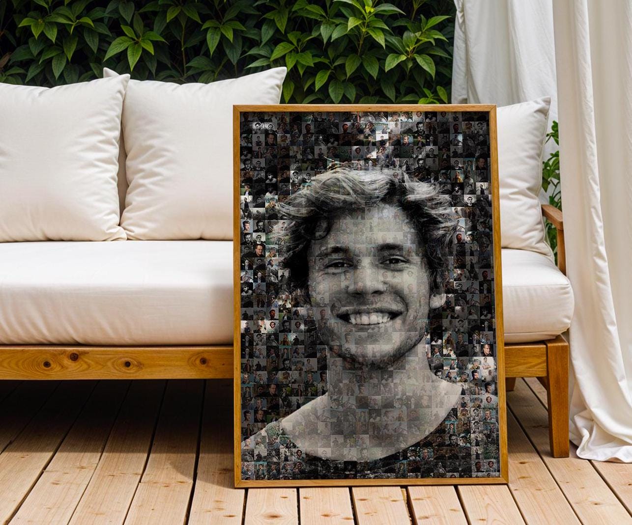 Custom Loving Memory Funeral Photo Collage Mosaic Personalized Gift ...