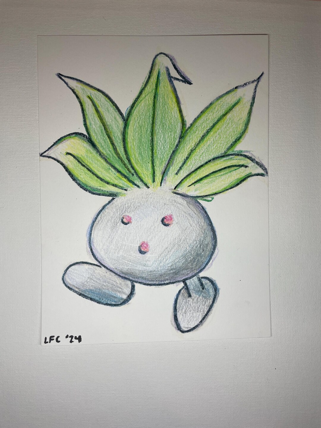 Pokémon Drawing of Oddish Artwork - Etsy