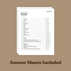 Bible Quiz: Genesis - 75 Trivia Questions (easy, Medium, Hard) - Etsy