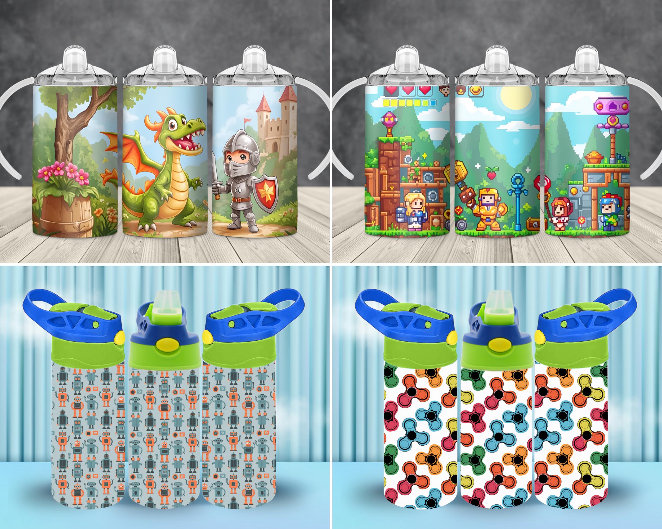 100+ 12oz Kids Tumbler Wraps Bundle | PNG Sublimation Tumbler Design ...