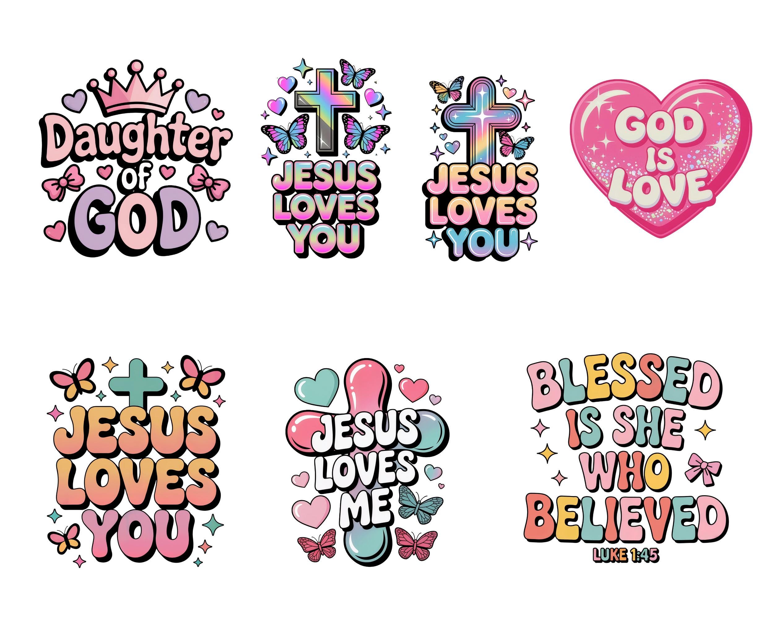 Y2k Christian PNG Bundle| Retro Groovy Colorful Christian Png Shirt ...