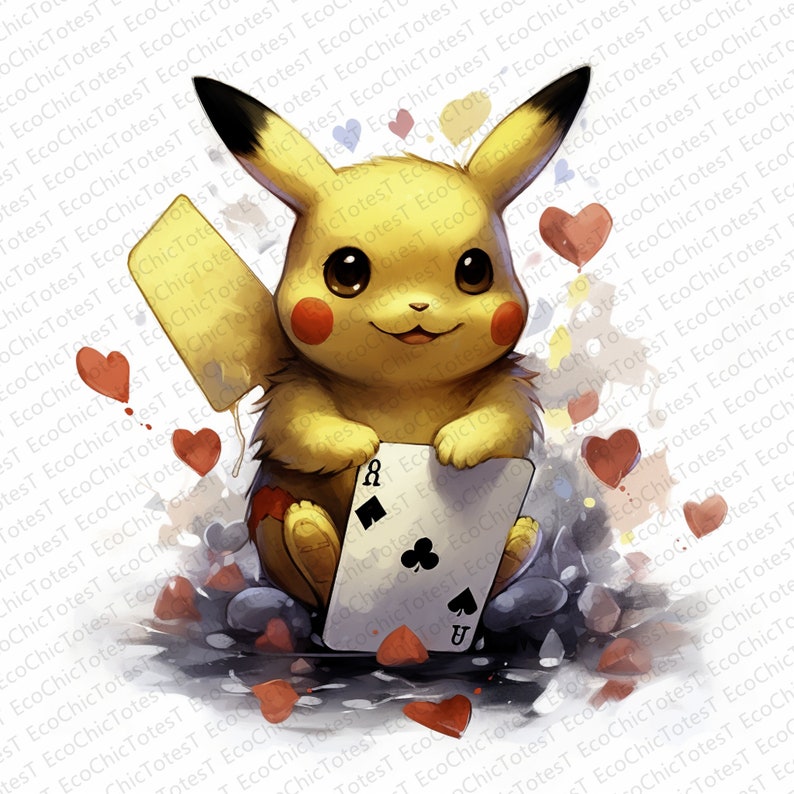 Raichu PNG, Poker Art, Amazing Raichu PNG, Instant Download, Clipart ...