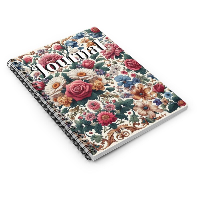 Flower, Regency Inspired, Bridgeton Inspired, Spiral Notebook Ruled ...