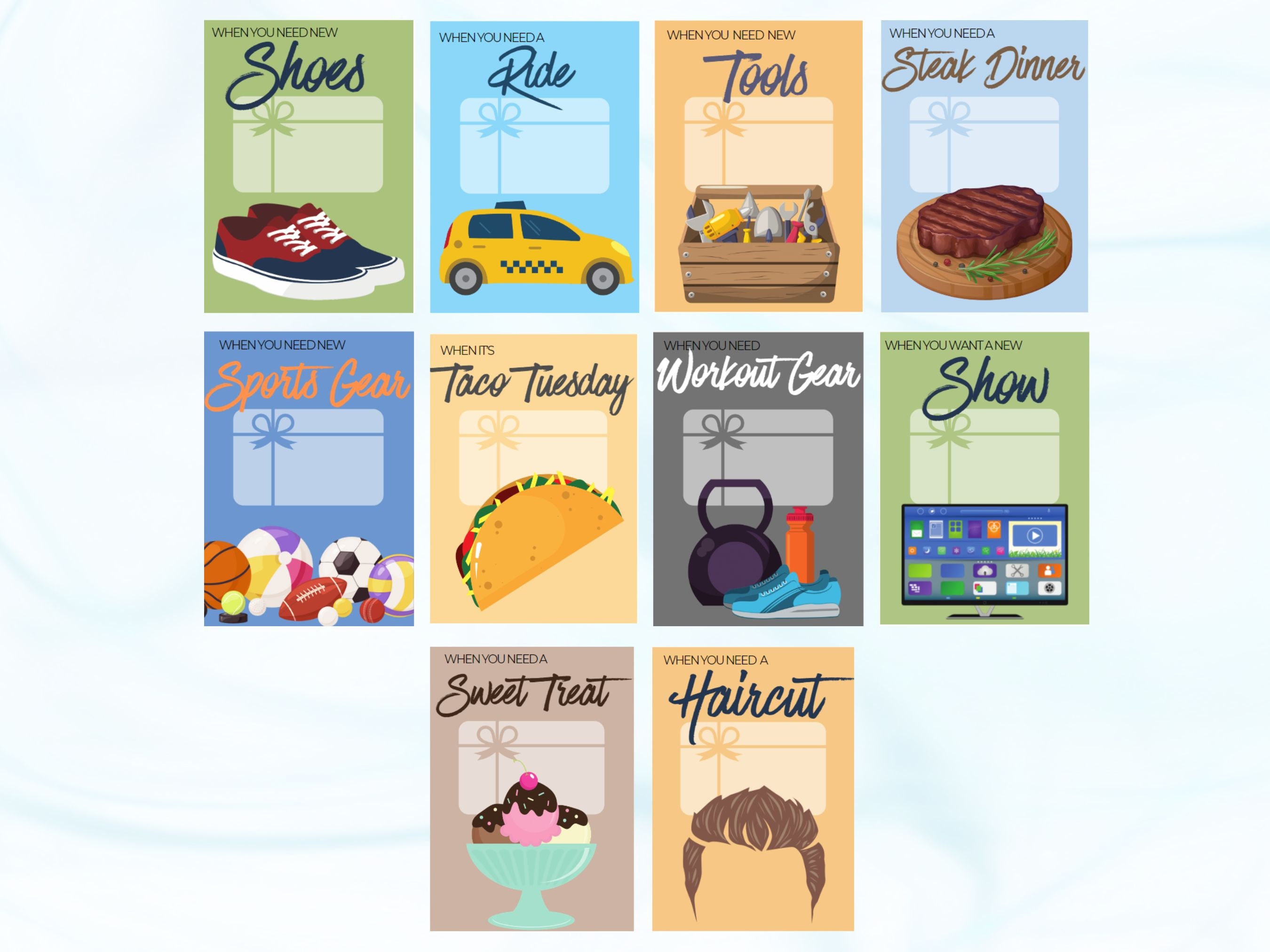 Printable Birthday Gift Card Book, Gift Card Book for Men, Gift Card ...