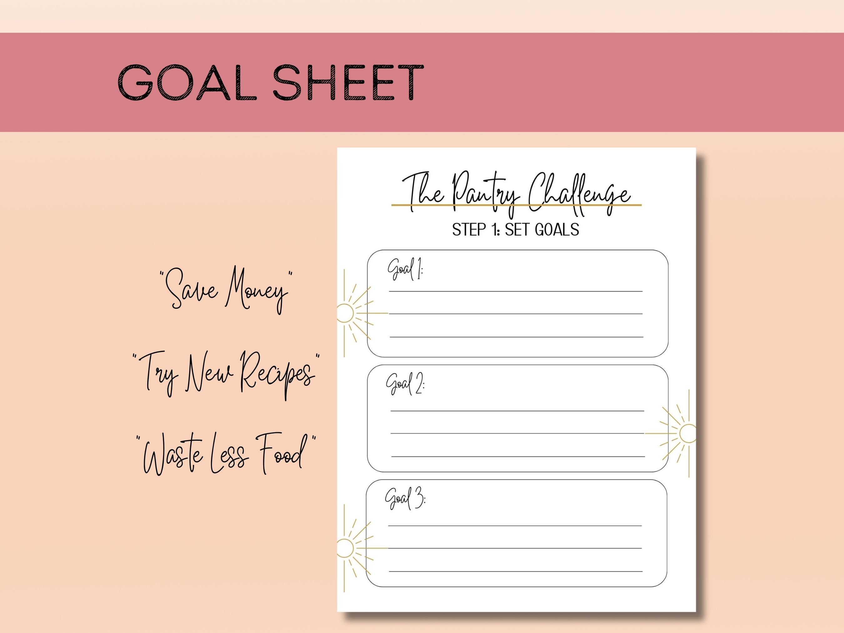 Printable Pantry Challenge, Printable Meal Planner, Printable Kitchen ...