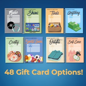 Printable Christmas Gift Card Book, Printable Holiday Gift Card Book ...