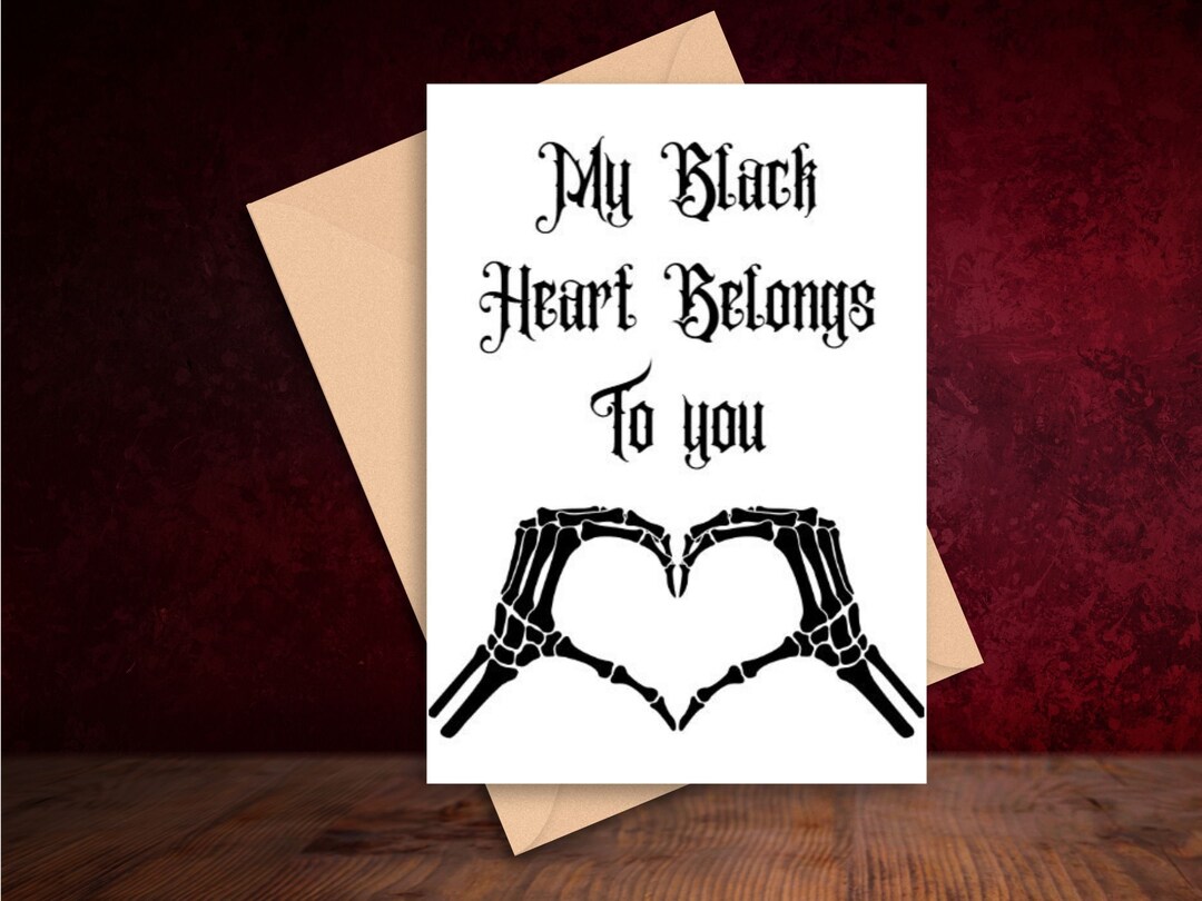Printable Valentine's Day Card Goth Valentine's Card Dark Valentine's ...