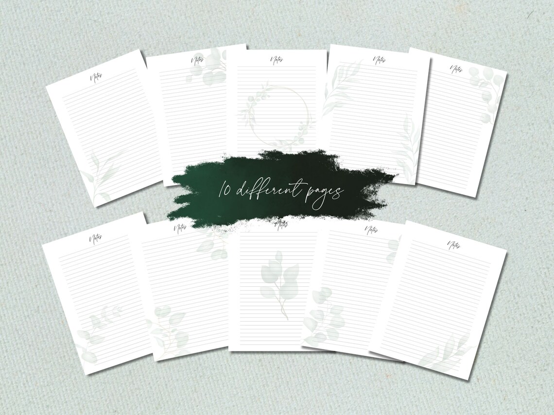 Printable Stationary, Printable Notes, Printable Lined Paper, Digital ...