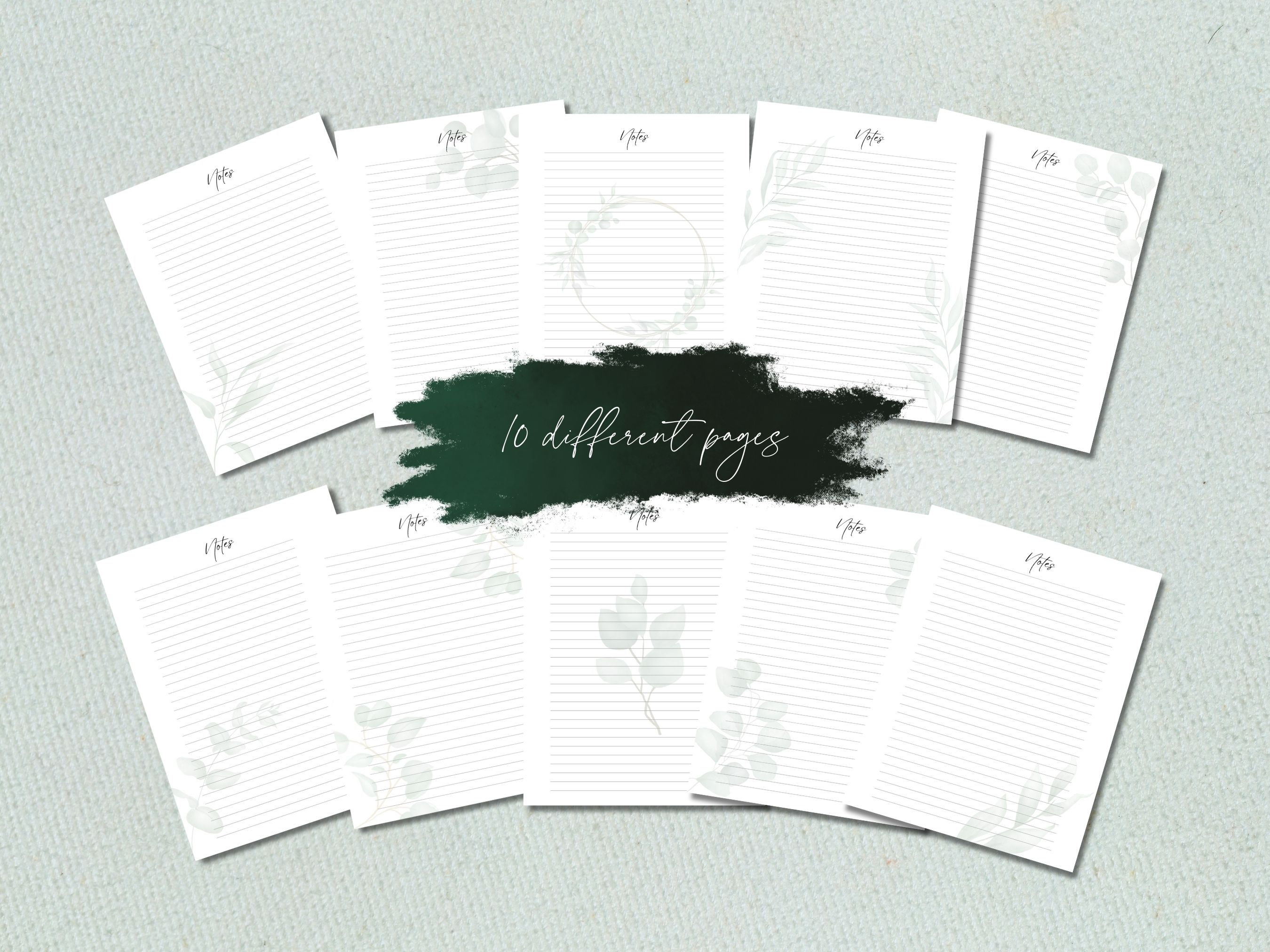 Printable Stationary, Printable Notes, Printable Lined Paper, Digital ...