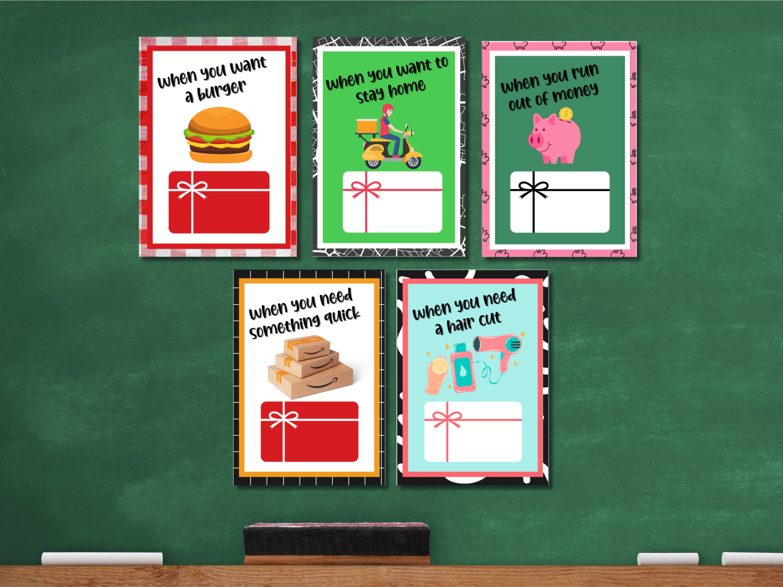 Printable College Survival Gift Card Book, Gift Card Book, College Gift ...