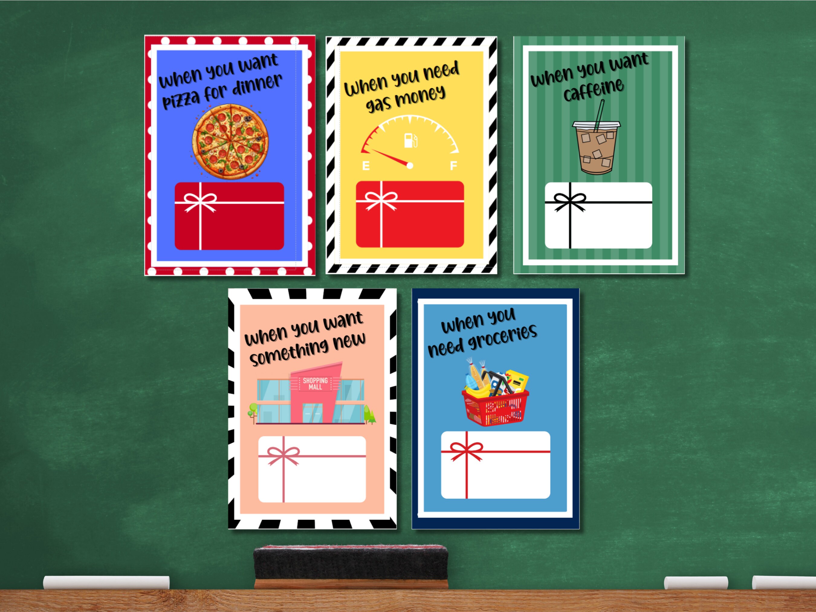 Printable College Survival Gift Card Book, Gift Card Book, College Gift ...