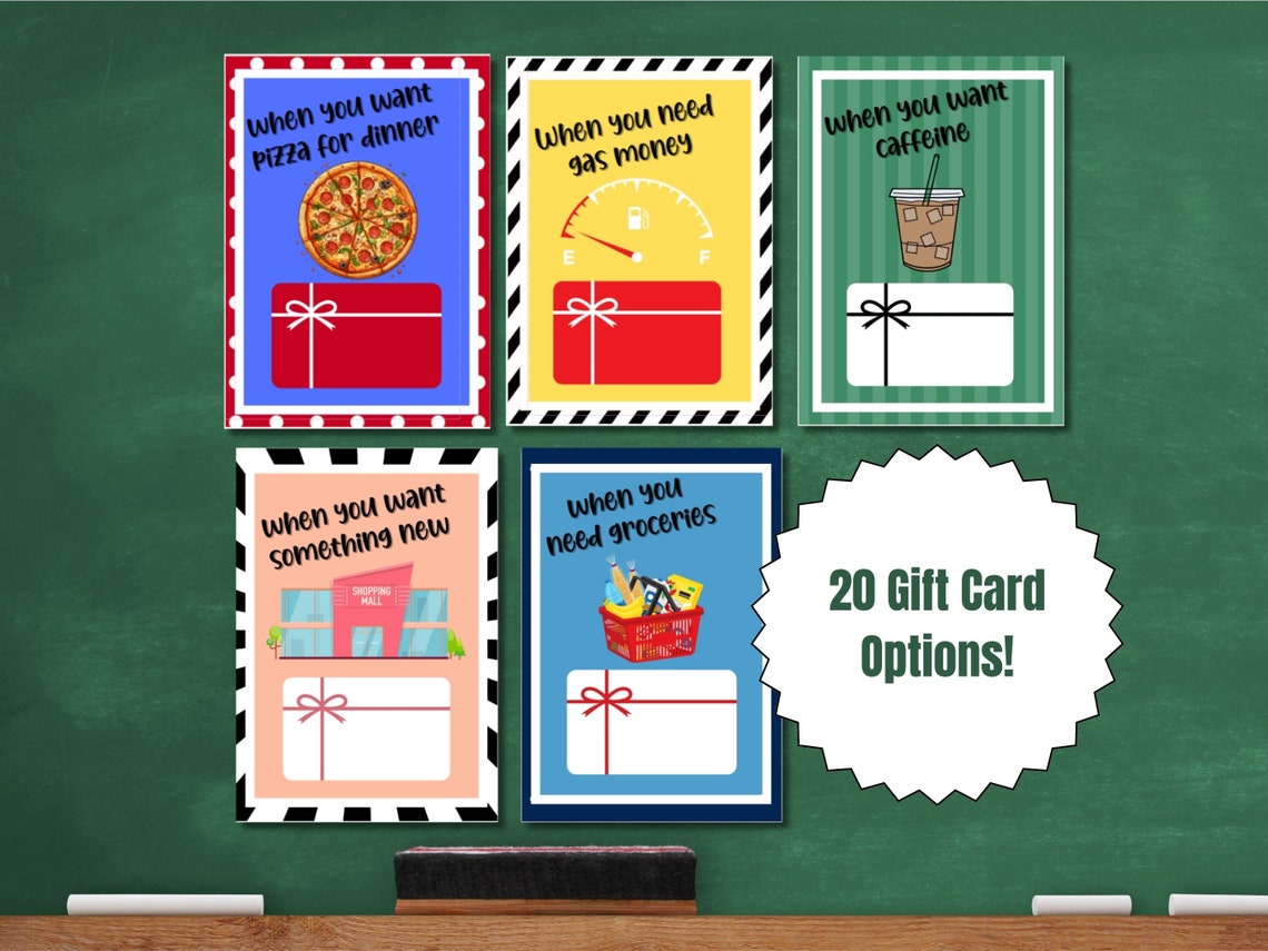 Printable Graduation Gift Card Book, Grad Survival Gift Card Book ...