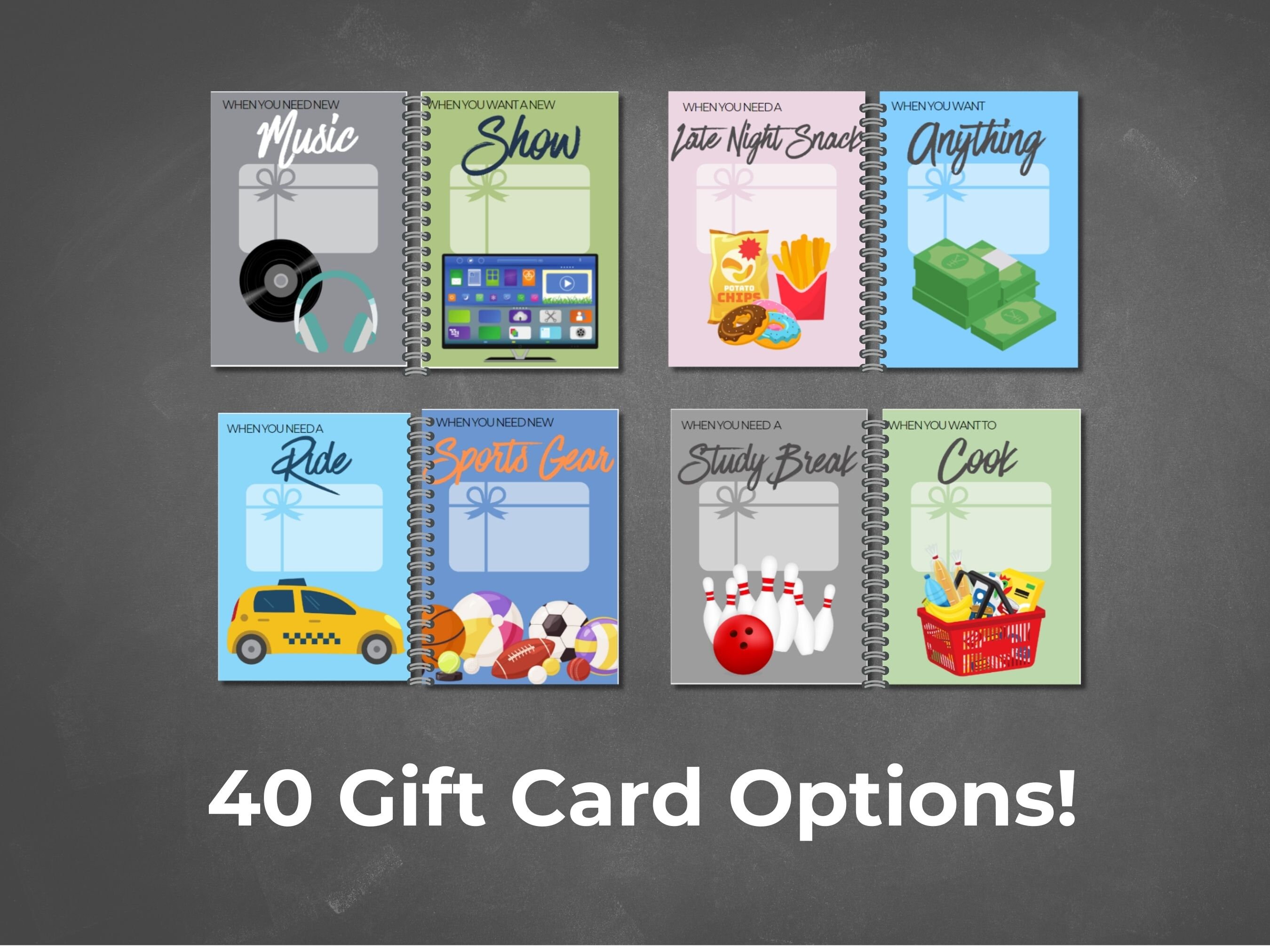 Printable Graduation Gift Card Book, Grad Survival Gift Card Book ...