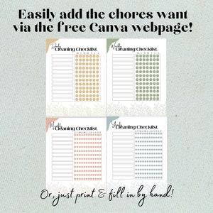 Printable Cleaning Checklists, Cleaning Organization, Printable ...