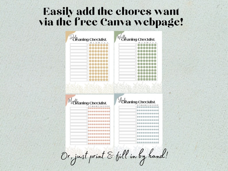 Printable Cleaning Checklists, Cleaning Organization, Printable ...