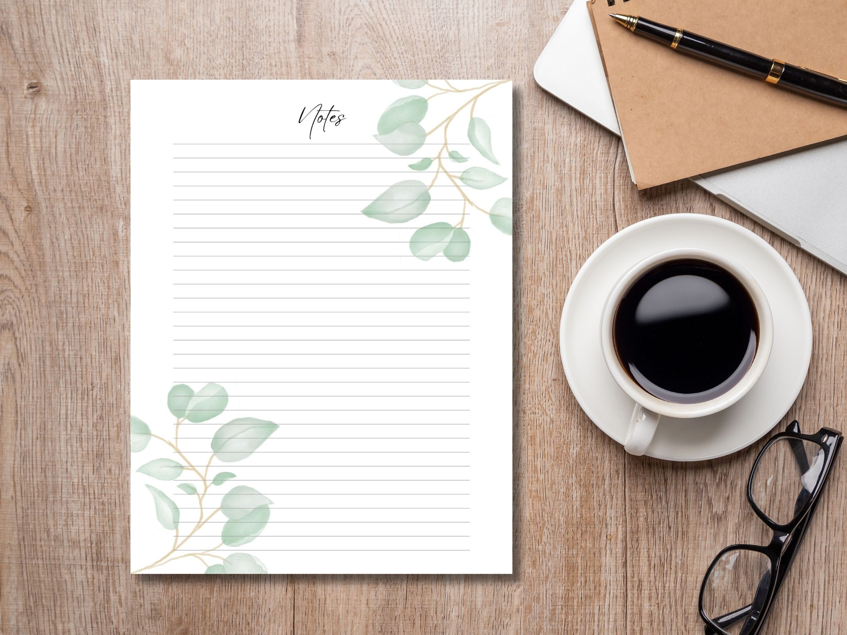 Printable Stationary, Printable Notes, Printable Lined Paper, Digital ...