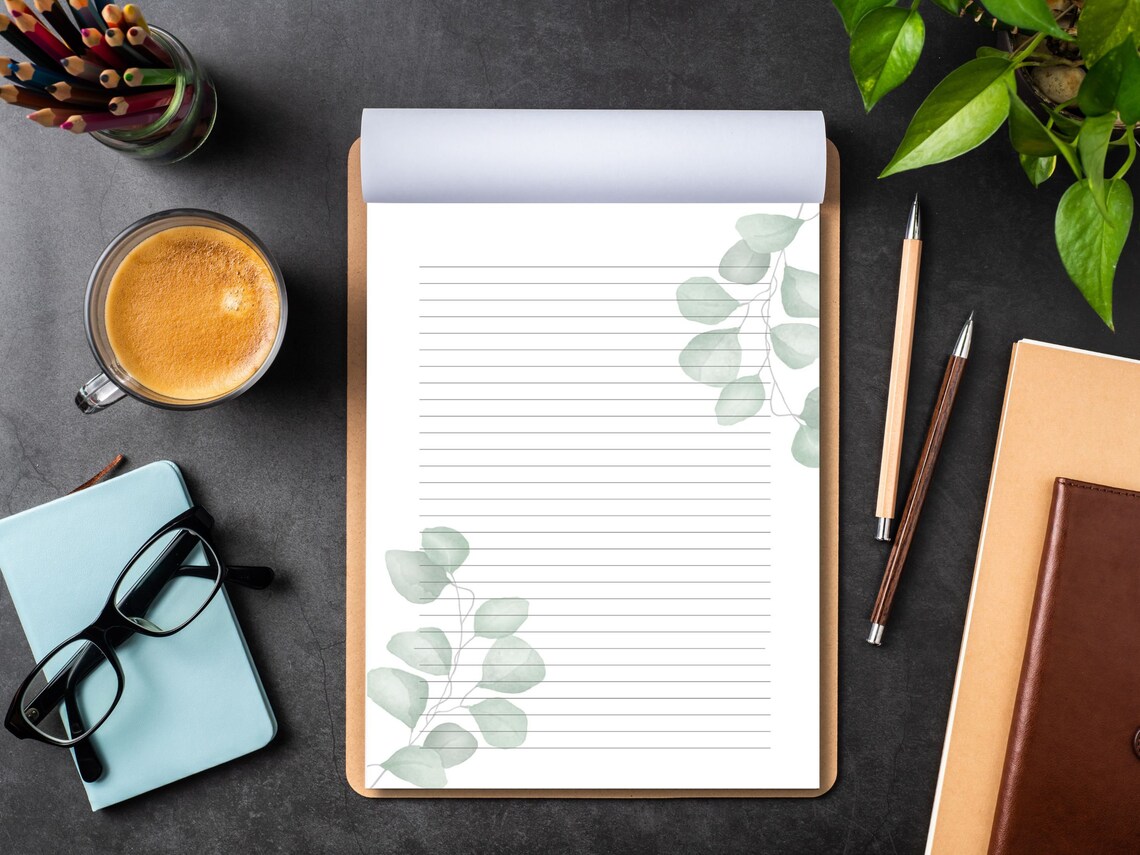 Printable Stationary, Printable Notes, Printable Lined Paper, Digital ...