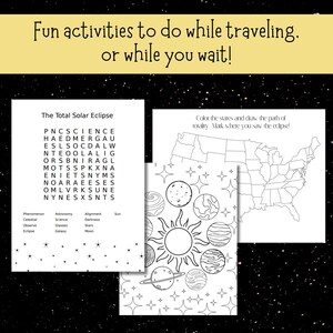 Solar Eclipse Activity Printable, Total Solar Eclipse, Eclipse 2024 ...