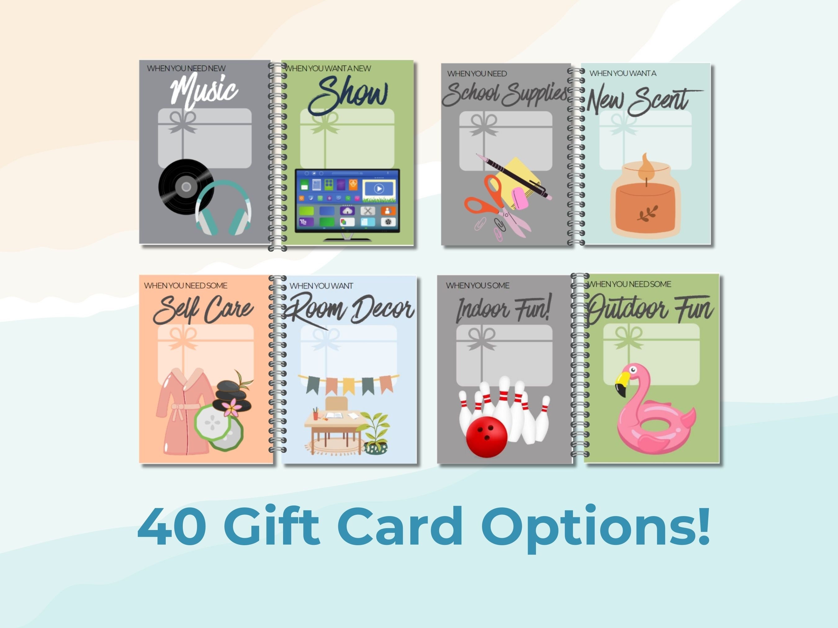 Printable Teacher Gift Card Book, Gift Card Book, Teacher Gift, School ...