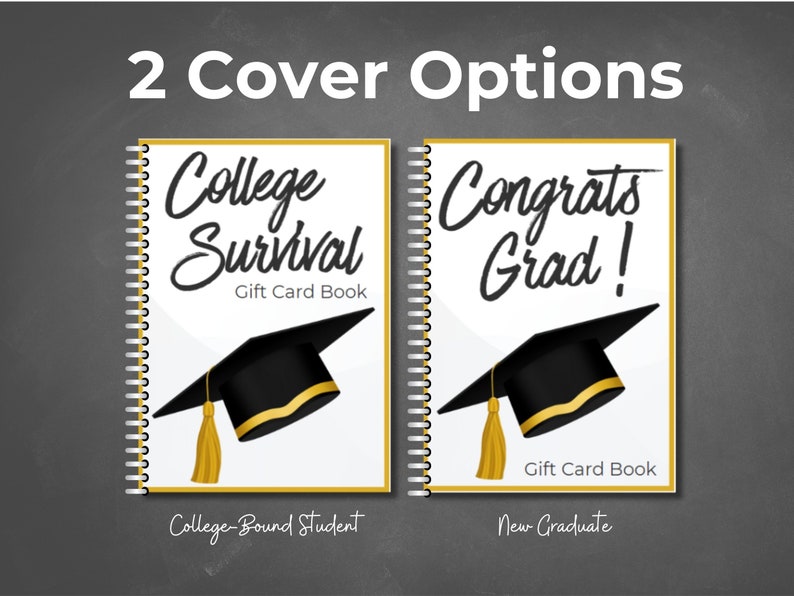 Printable Graduation Gift Card Book, Grad Survival Gift Card Book ...