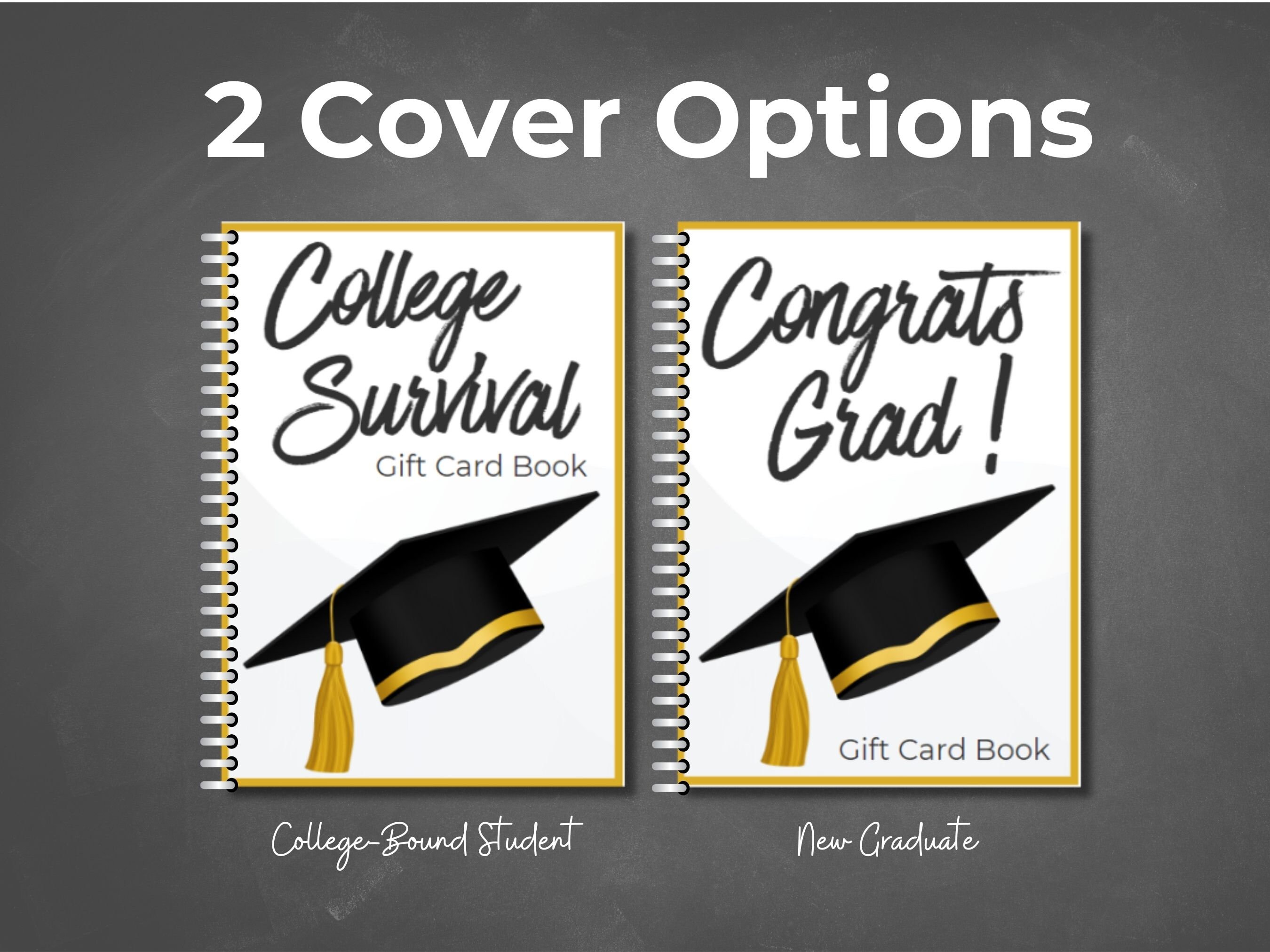 Printable Graduation Gift Card Book, Grad Survival Gift Card Book ...