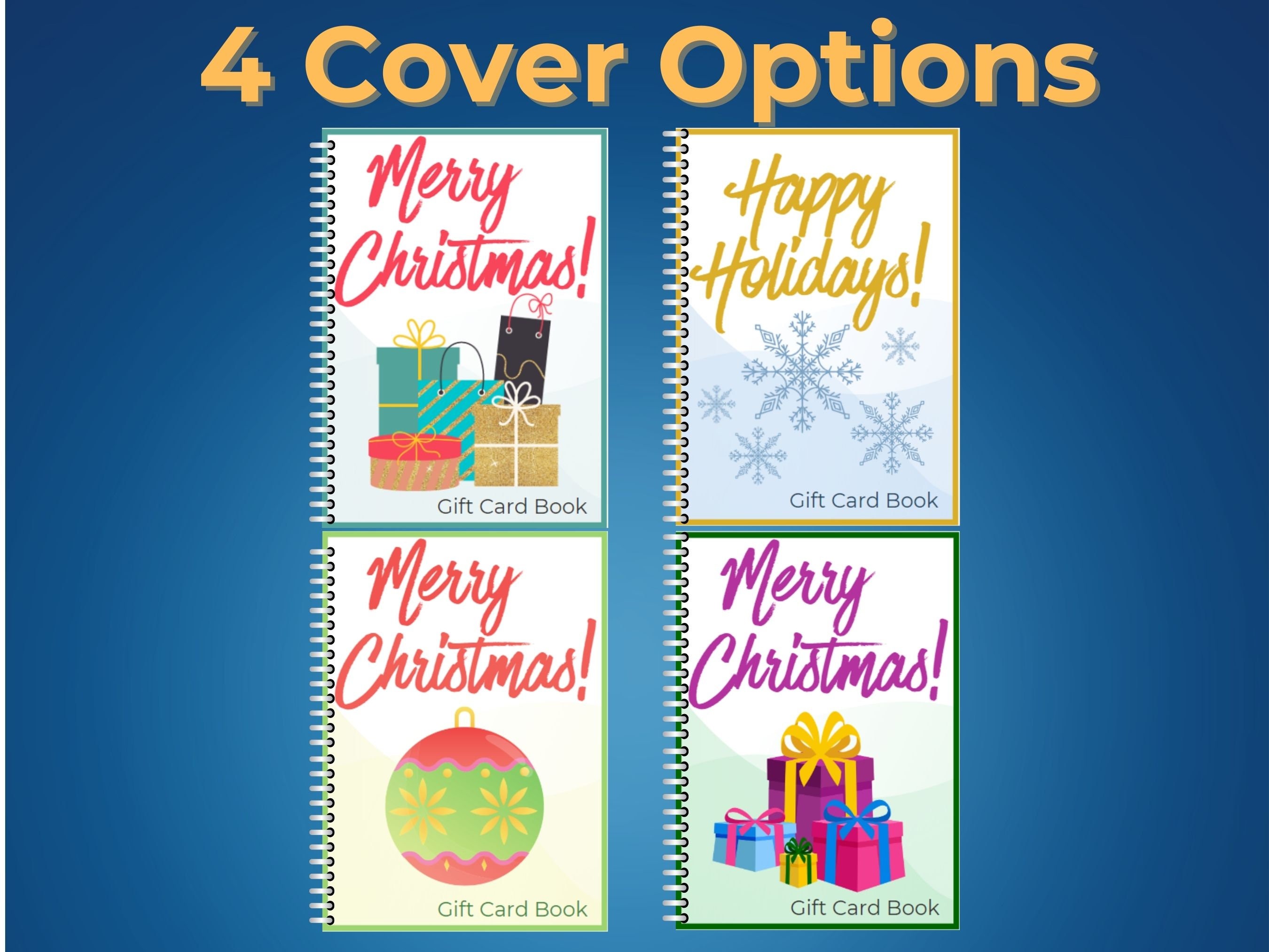 Printable Christmas Gift Card Book, Printable Holiday Gift Card Book ...