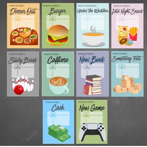 Printable College Survival Gift Card Book, Gift Card Book, College Gift ...