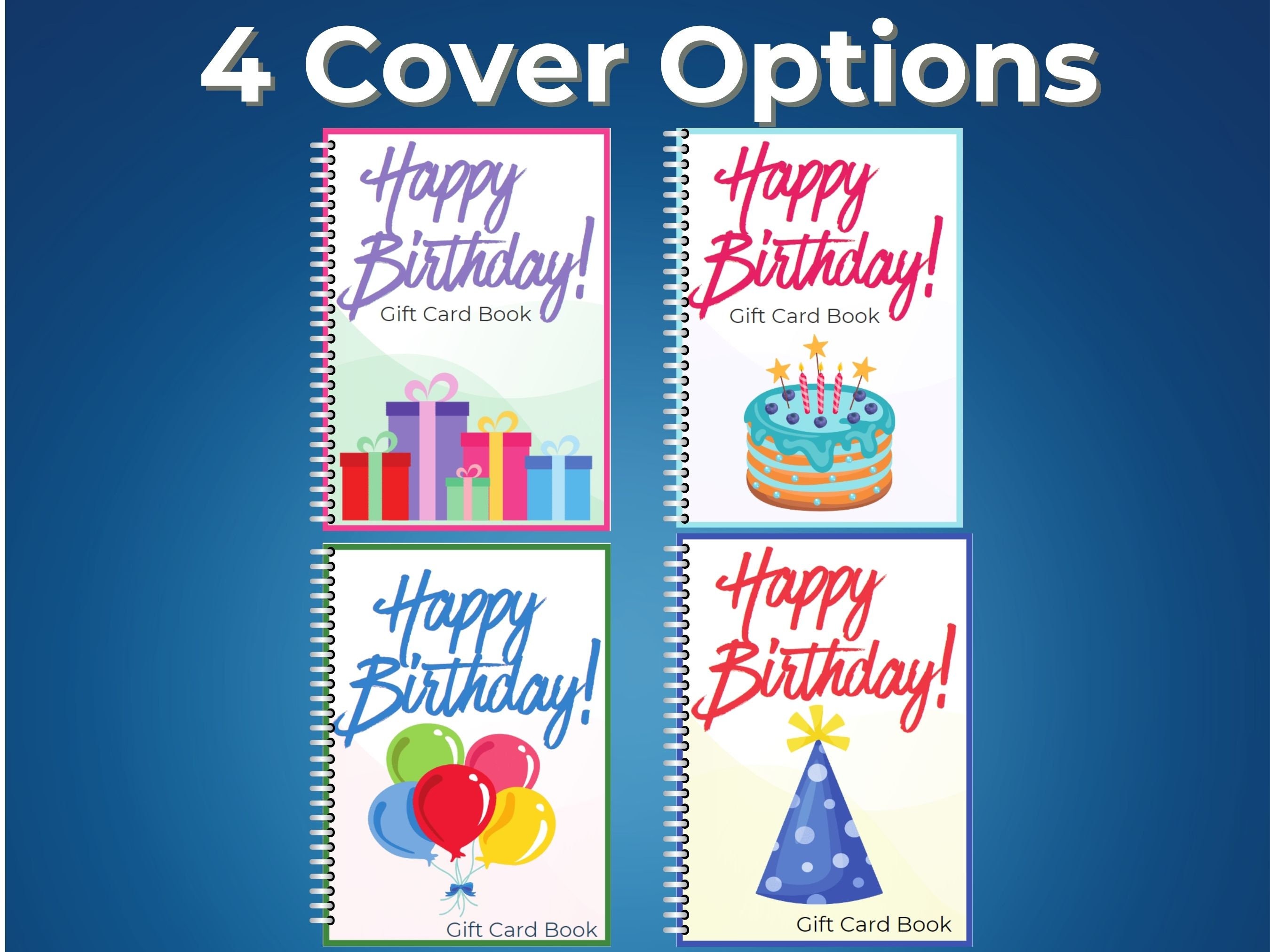 Printable Birthday Gift Card Book, Gift Card Book, Birthday Gift ...