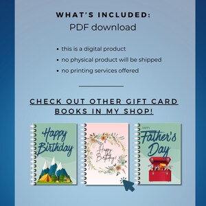Printable Christmas Gift Card Book, Printable Holiday Gift Card Book ...