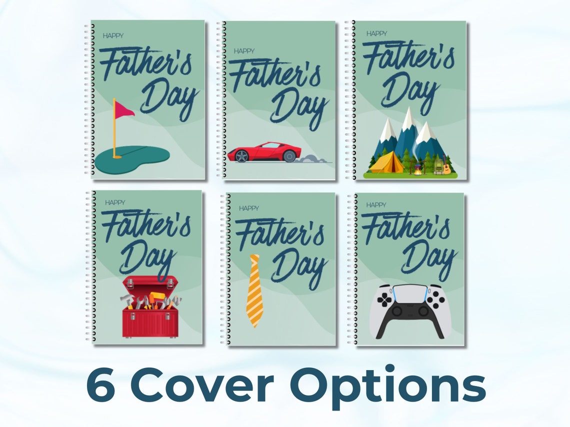 Printable Father's Day Gift Card Book, Gift Card Template, Father's Day ...