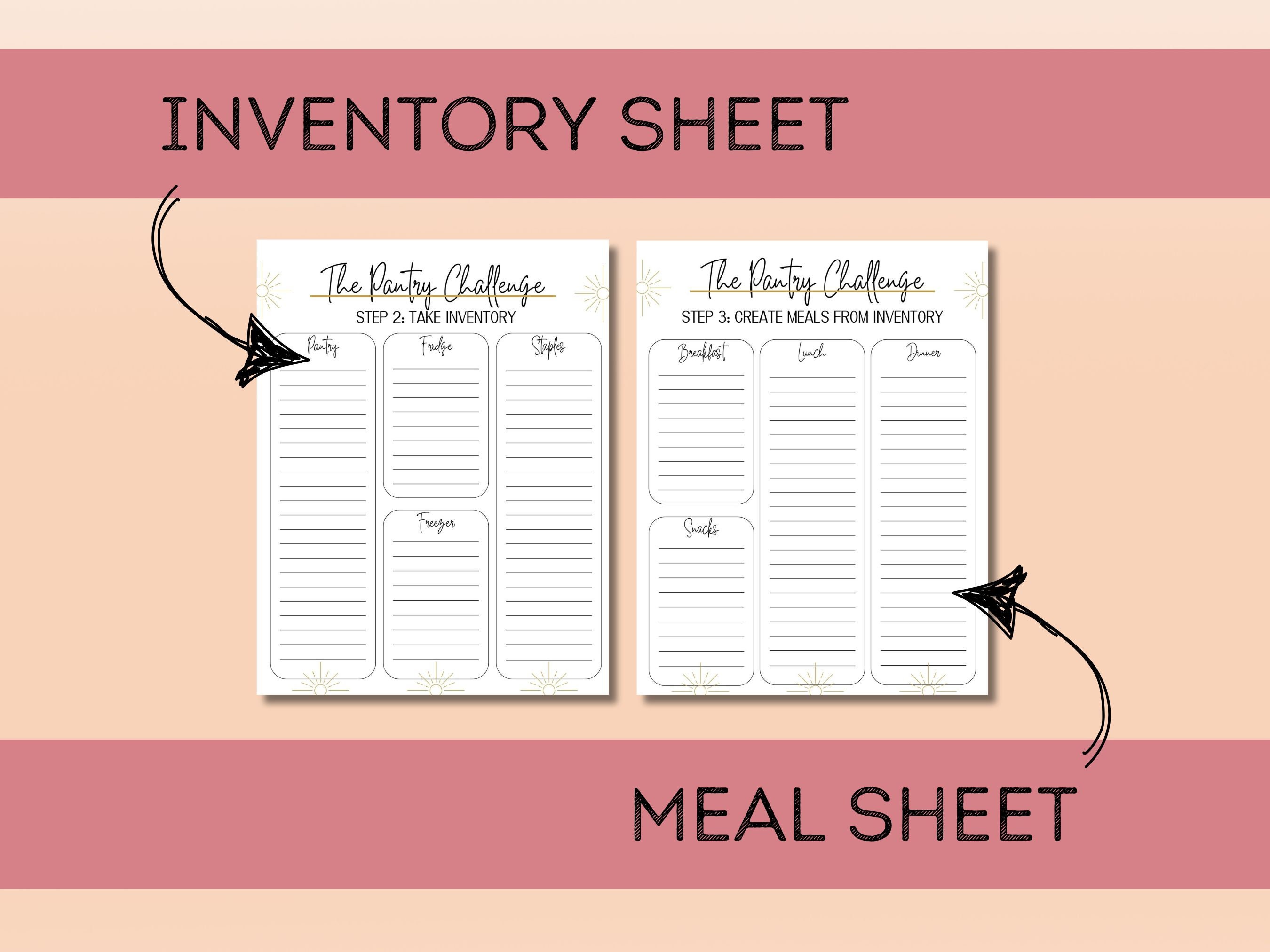 Printable Pantry Challenge, Printable Meal Planner, Printable Kitchen ...