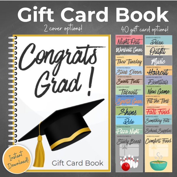 Graduation Gift Card Book - 60+ Gift Ideas for 2025