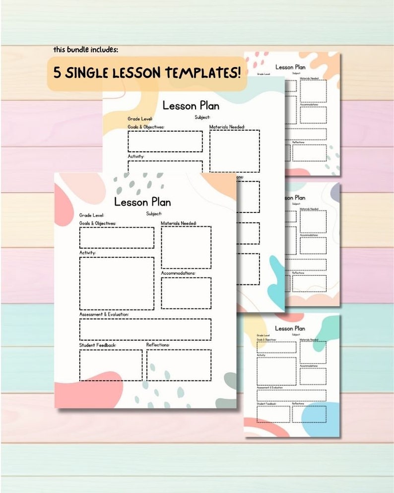 Editable Lesson Plan Bundle, Digital Templates for Teachers ...