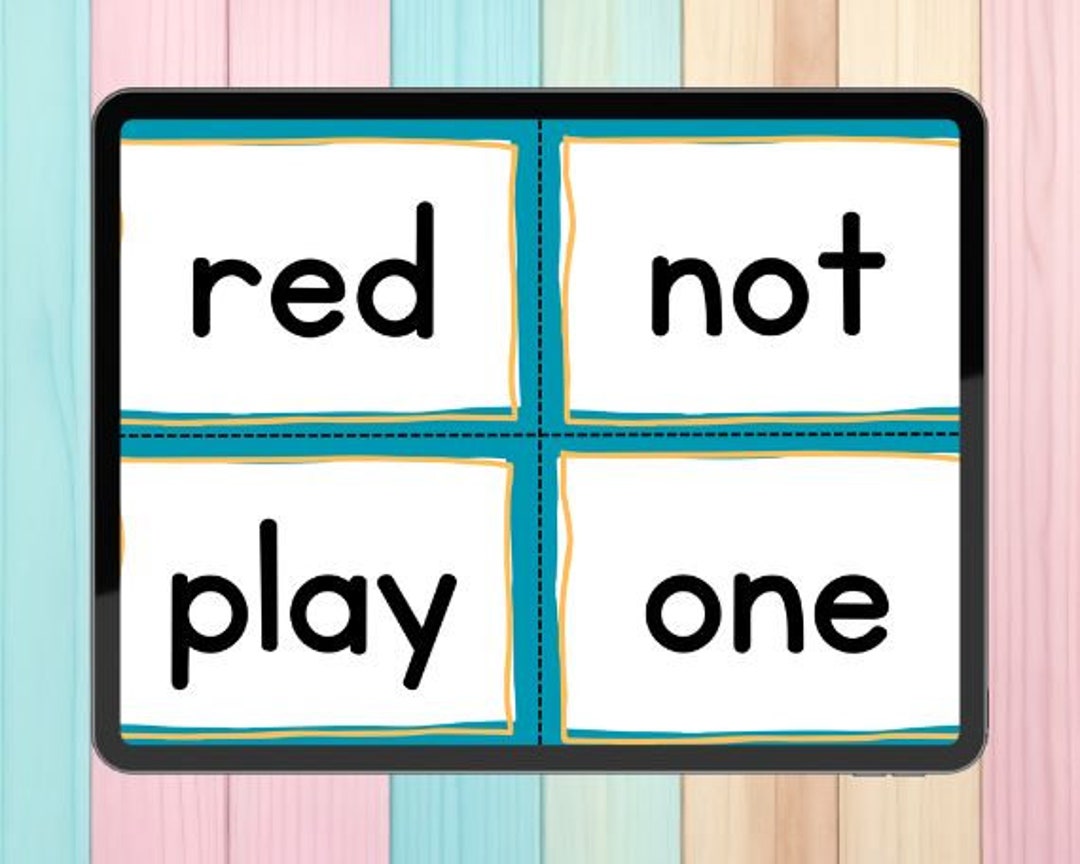 Pre-k Sight Word Flashcards, Dolch Sight Words Pack - Etsy