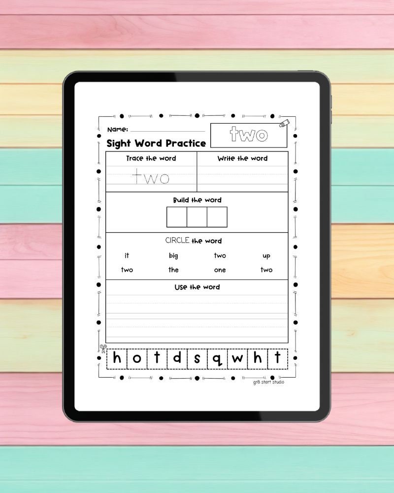 Sight Word Activity Pack, 42 Pages for Reading Skills Practice - Etsy