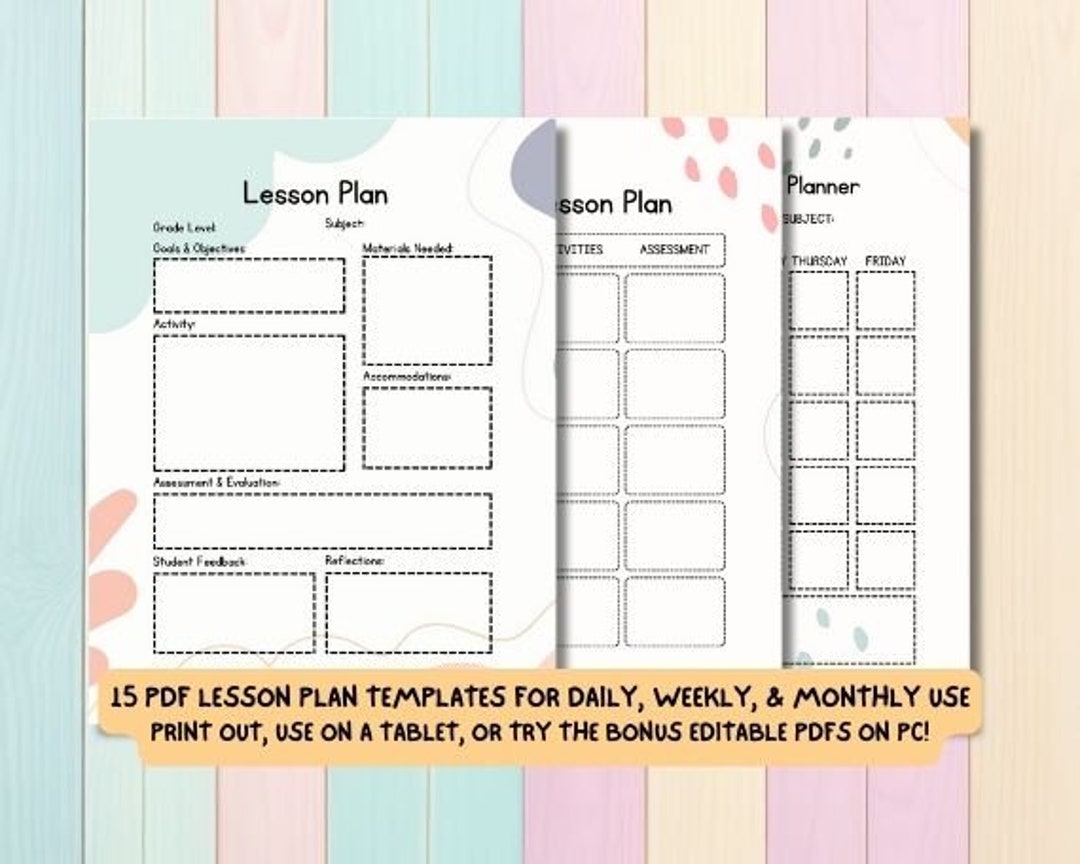 Editable Lesson Plan Bundle, Digital Templates for Teachers ...