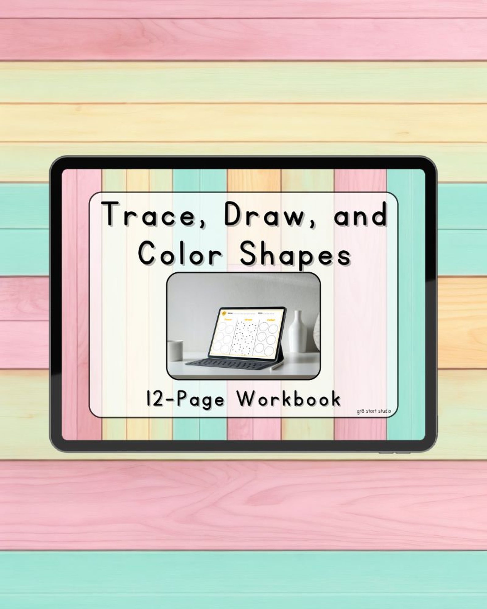 Tracing Worksheets Shapes Digital Download & PDF Educational Printable ...