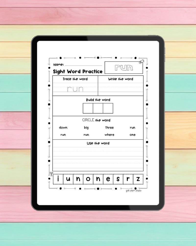 Sight Word Activity Pack, 42 Pages for Reading Skills Practice - Etsy