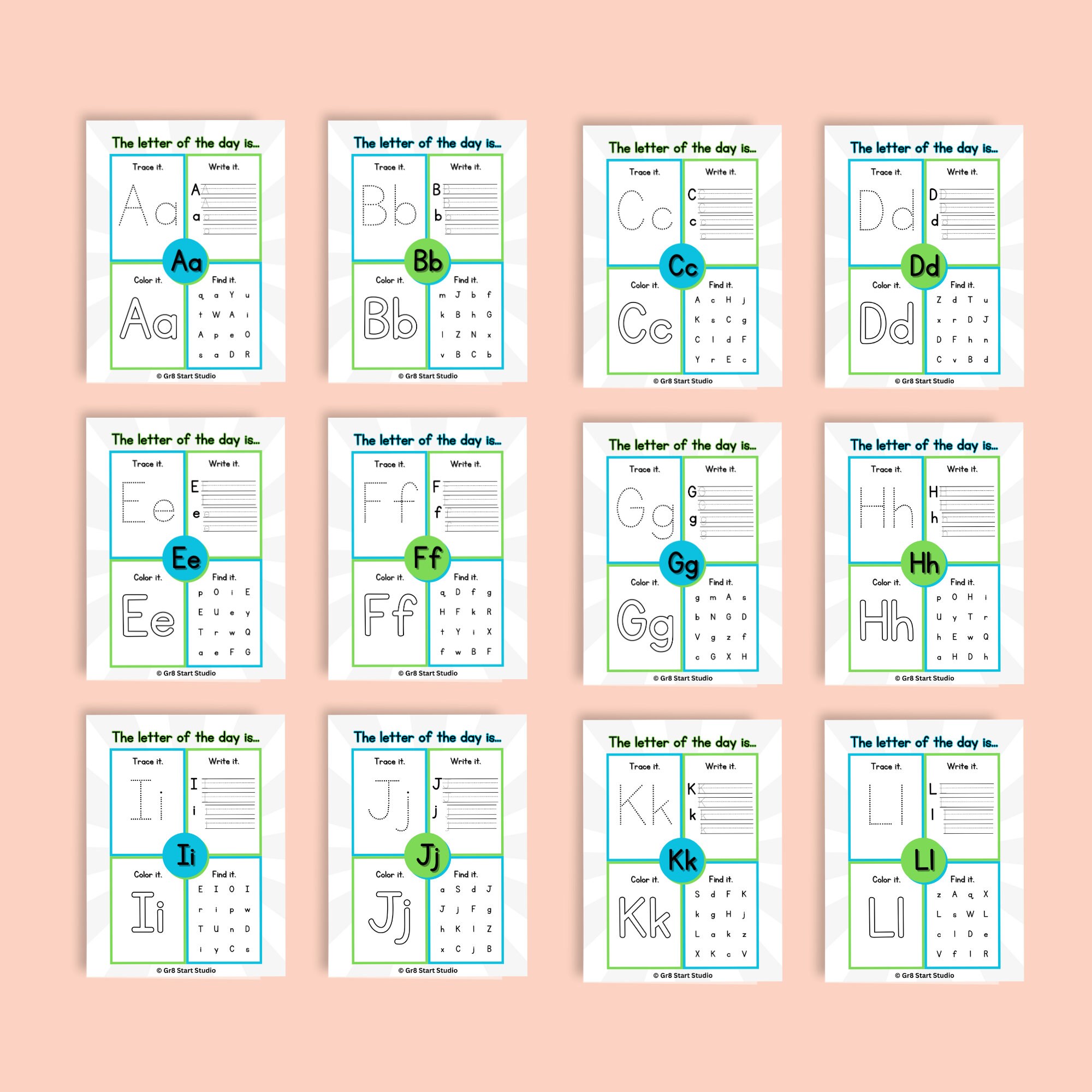 Alphabet Activity Pack, Letter of the Day Worksheets - Etsy