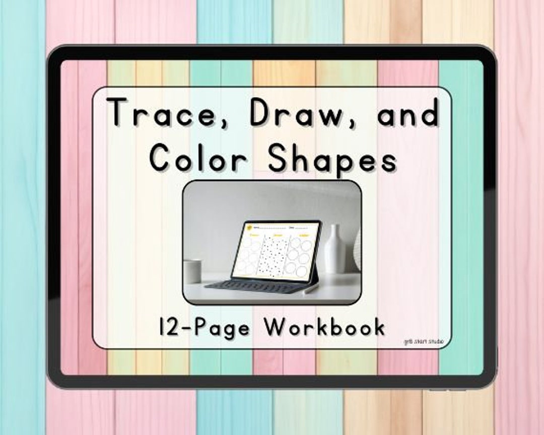 Shapes Tracing & Coloring Pack, Educational Geometry Activity - Etsy