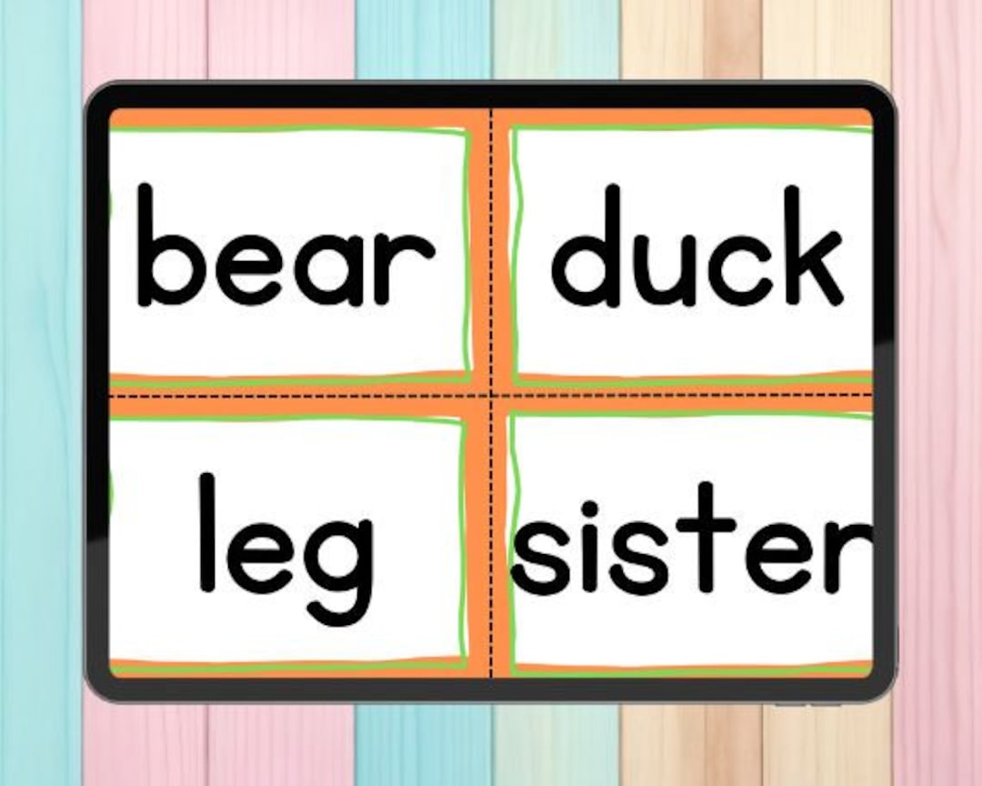 Nouns Sight Word Flashcards, Dolch Sight Words Pack - Etsy