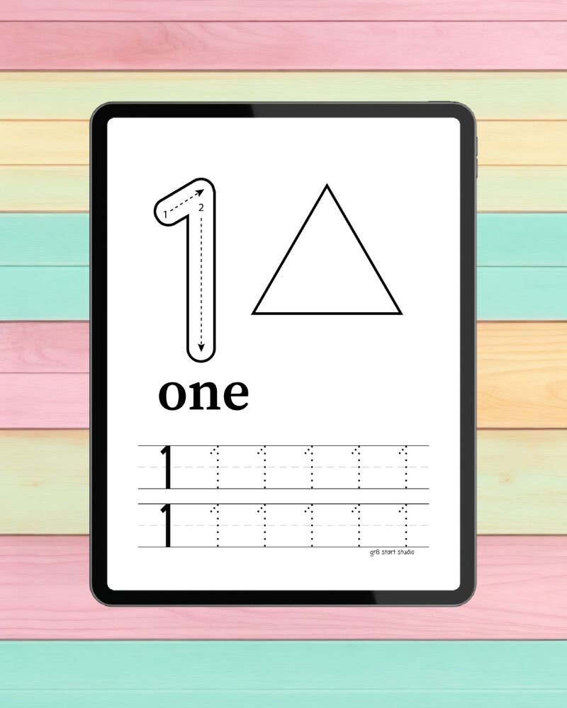 Numbers 1-10 Tracing & Writing Pack, Educational Handwriting Activity ...