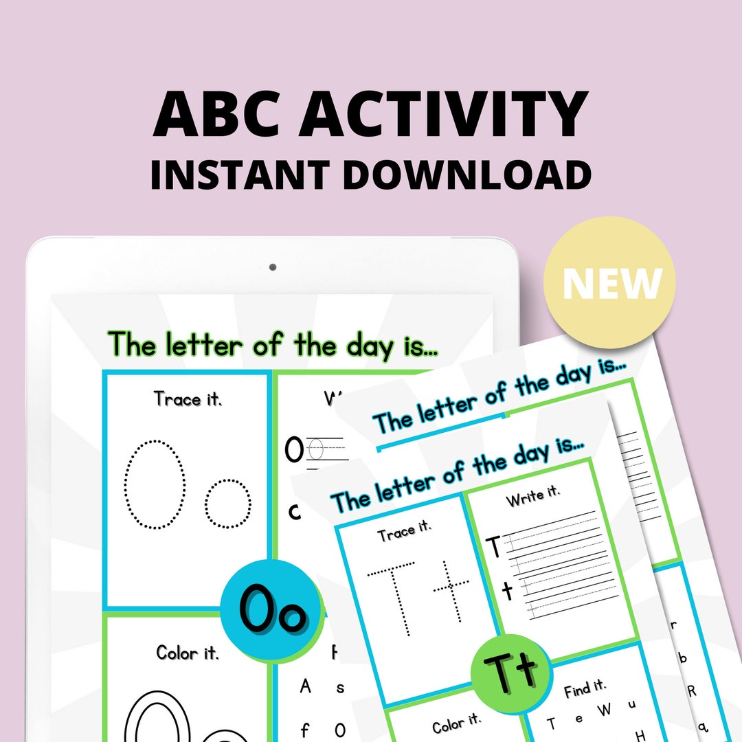 Alphabet Activity Pack, Letter of the Day Worksheets - Etsy