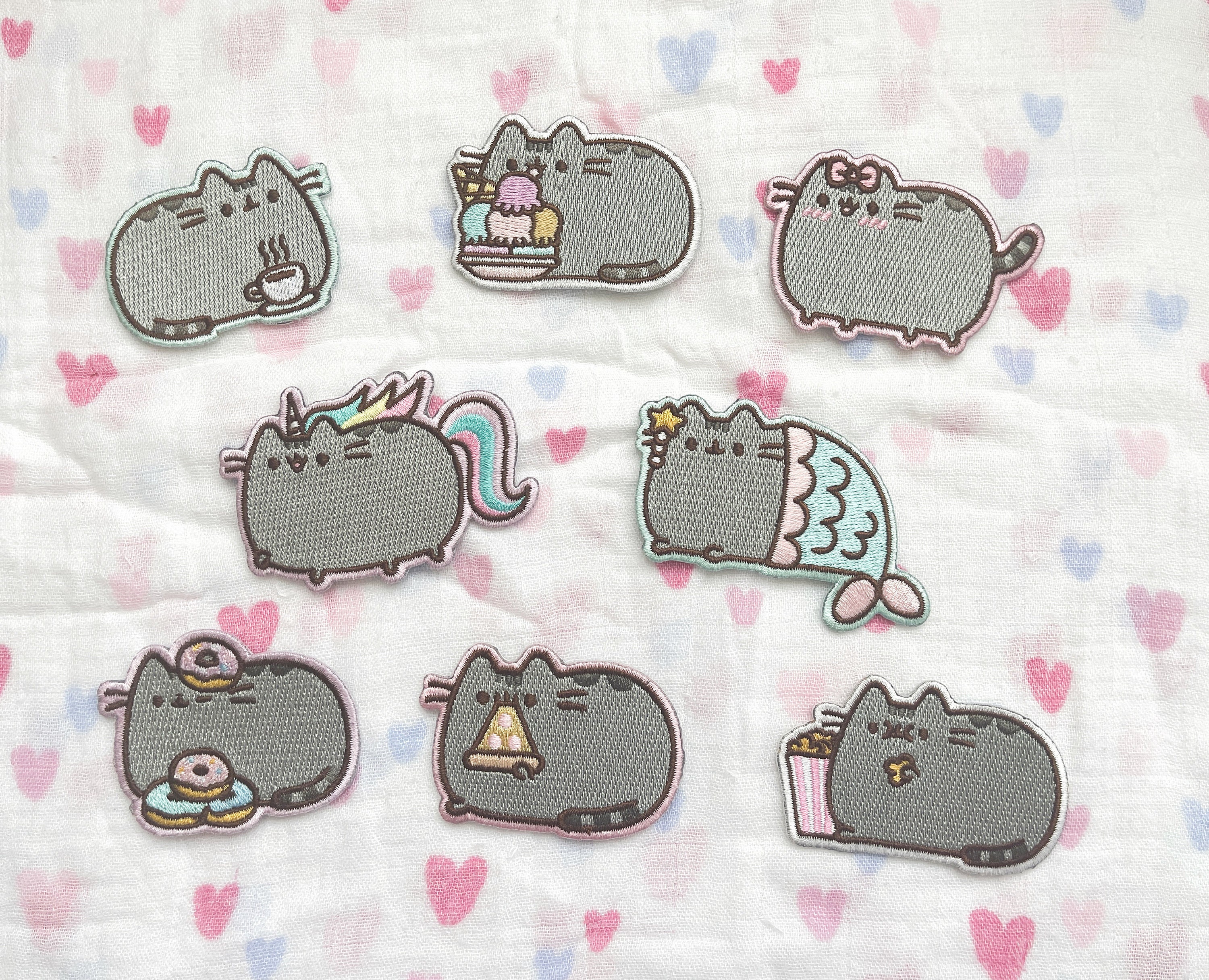 Pusheen Cat Embroidered Iron on / Sew on Patches - Etsy