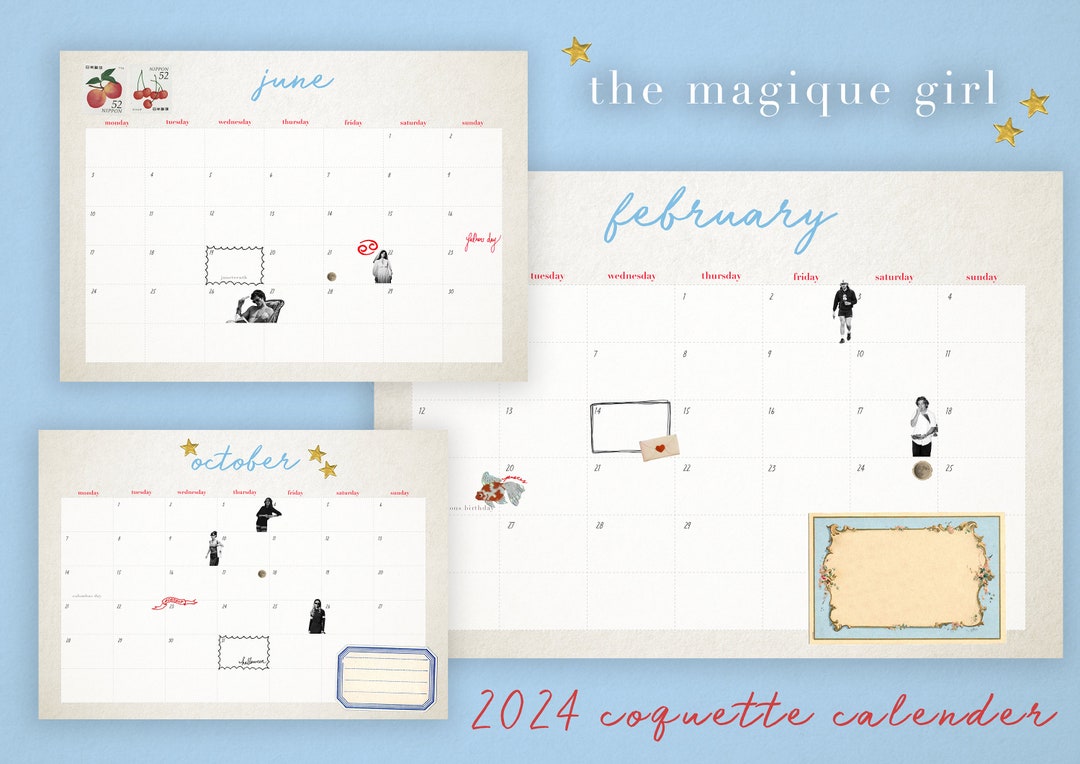 Practically Perfect Coquette 2024 Calendar - Etsy