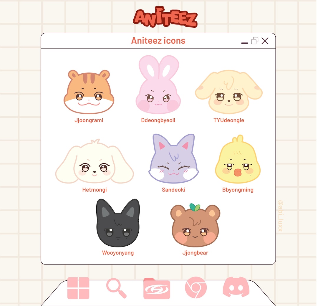 Anitéez Icons for Desktop - Etsy
