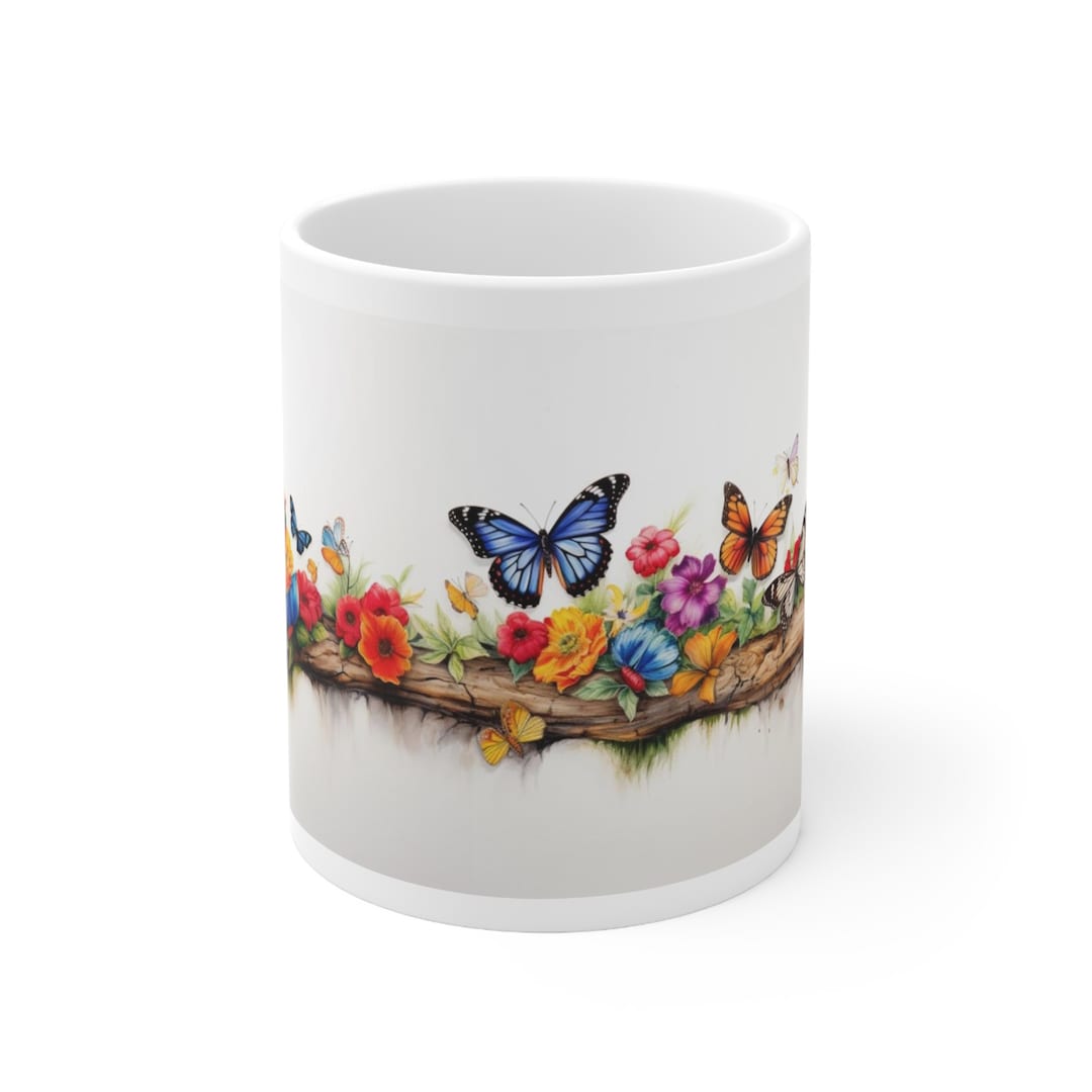 Butterfly Moth Big Mug Butterflies Coffee Mug Butterfly Tea Mug ...
