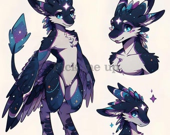 Mythical Adoptable 082 Avali Edition - Fursona, Furry Adopt Reference ...